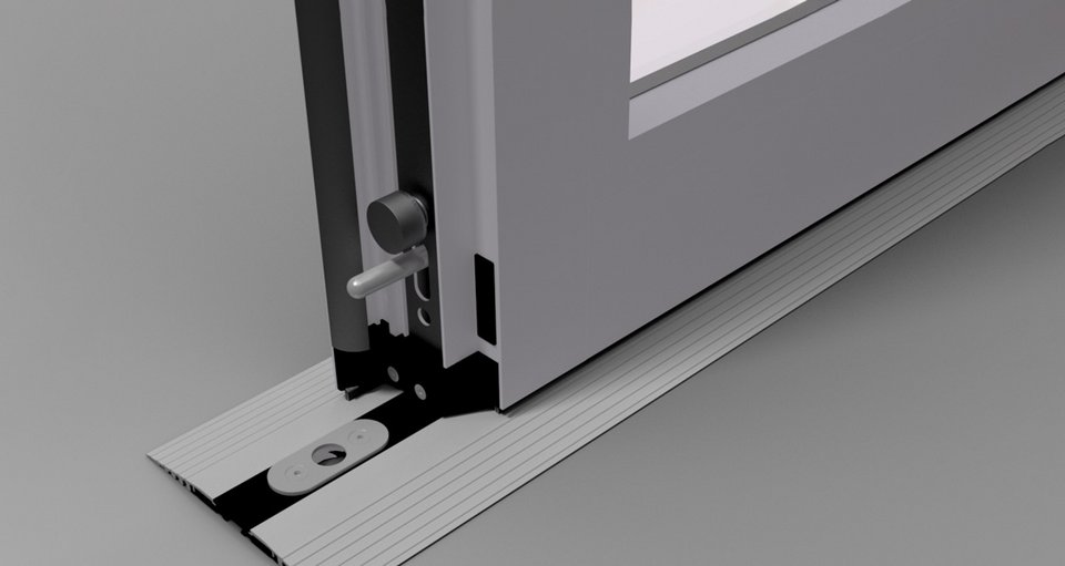 Floor closure with thermal break for framed sliding walls | DORMA-Glas